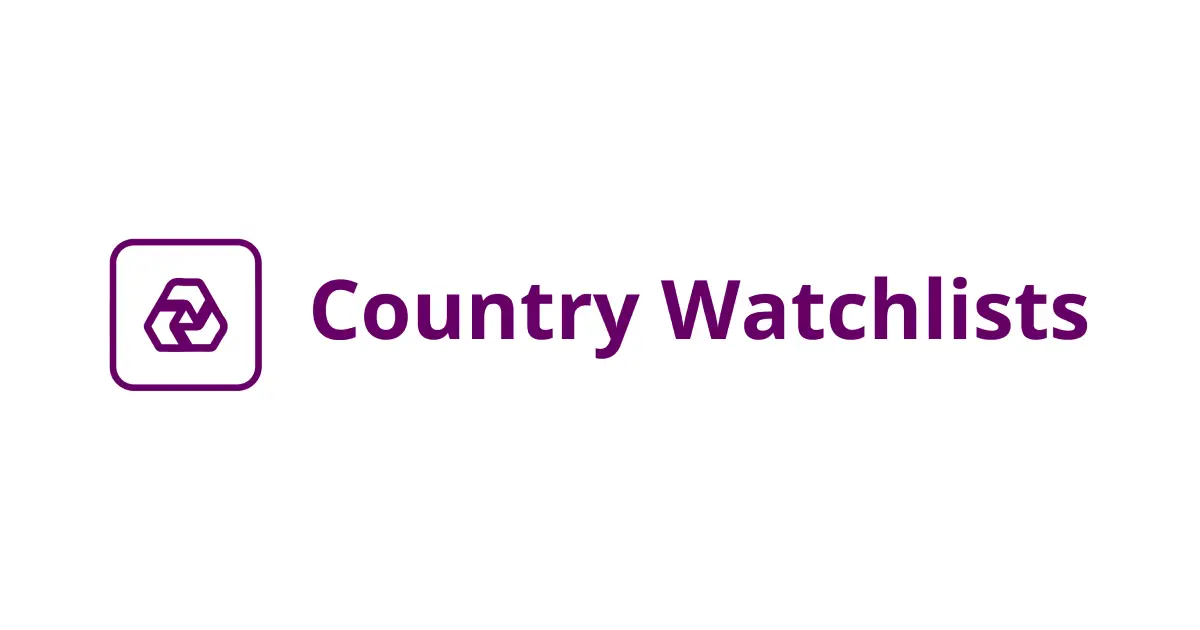 Country Watchlists - Screening & Risk Assessment SaaS